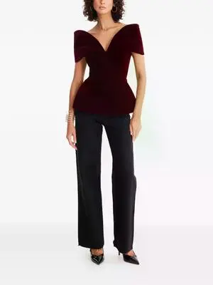 MOOS STUDIO Velvet Top - Red