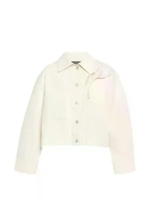 Erdem Floral-appliqué Cropped Denim Jacket