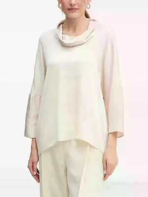 Joseph Ribkoff Cowl-neck Button Blouse
