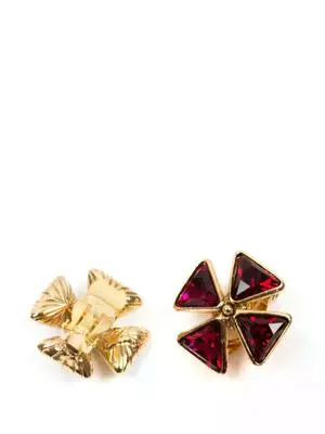 Saint Laurent 1990s Crystal-embellished Clip-on Earrings