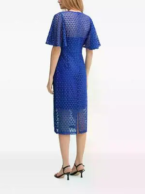 Joseph Ribkoff Lace V-neck Midi Dress