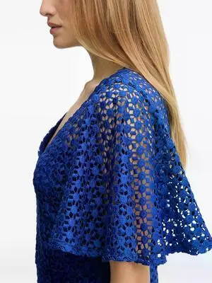 Joseph Ribkoff Lace V-neck Midi Dress