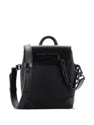 LOUIS VUITTON Steamer Bag Monogram Taurillon Leather Nano - Black