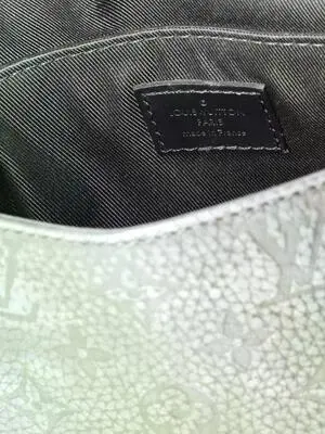 LOUIS VUITTON Steamer Bag Monogram Taurillon Leather Nano - Black
