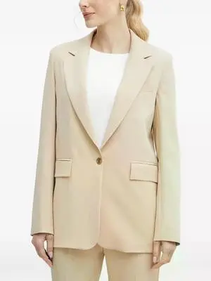 FRACOMINA Notched Lapel Single Button Blazer - Neutrals