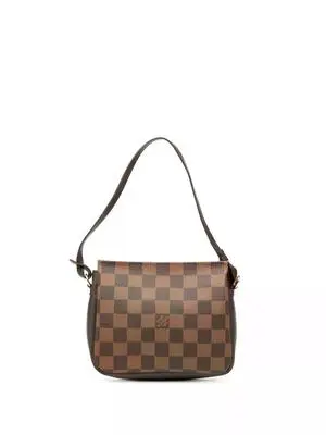 LOUIS VUITTON 2001 Damier Ebene Trousse Pochette Handbag - Brown