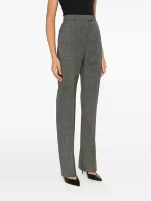 Alexander McQueen Wool Straight Trousers - Grey