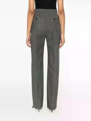 Alexander McQueen Wool Straight Trousers - Grey