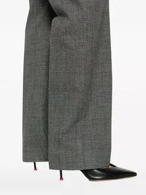 Alexander McQueen Wool Straight Trousers - Grey
