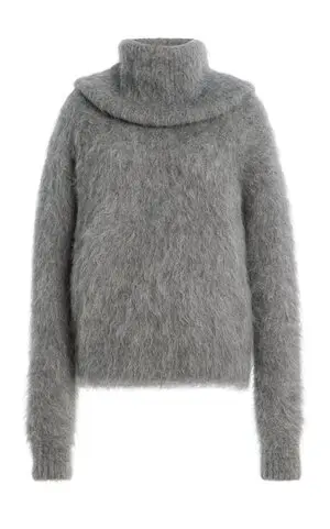 TOTEME Alpaca-blend Turtleneck Sweater - Grey