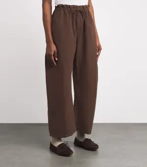 Polo Ralph Lauren Cotton Curved Tapered Trousers - Brown