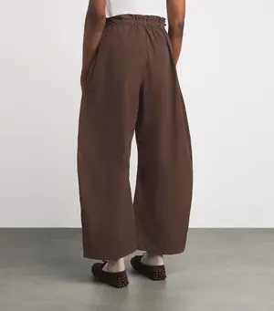 Polo Ralph Lauren Cotton Curved Tapered Trousers - Brown