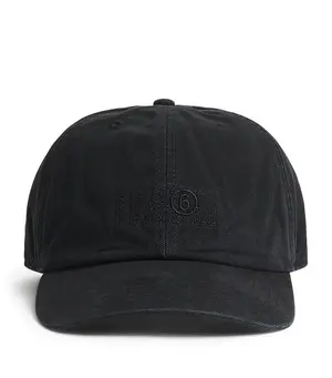 MAISON MARGIELA Cotton Canvas Baseball Cap - Black