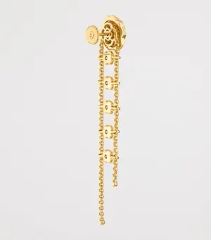Chanel Gold And Diamond Camélia Earrings