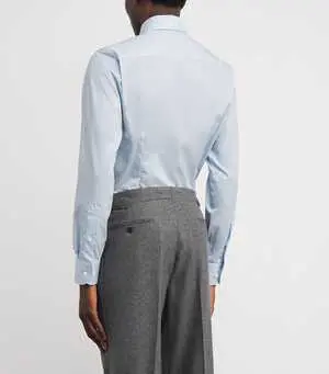 Eton Cotton Twill Melange Stripe Shirt