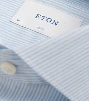 Eton Cotton Twill Melange Stripe Shirt