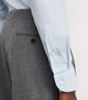 Eton Cotton Twill Melange Stripe Shirt