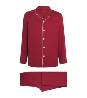 Derek Rose Micromodal Basel Pyjama Set - Red