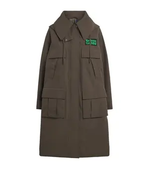 Barbour X Ganni Waterproof Parka Coat