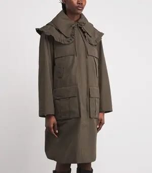 Barbour X Ganni Waterproof Parka Coat