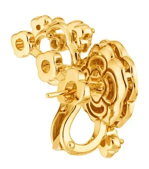 Chanel Bouton De Camélia Crawling Earrings - Yellow