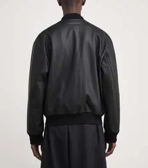 MAISON MARGIELA Faux Leather Varsity Jacket