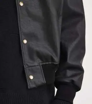 MAISON MARGIELA Faux Leather Varsity Jacket