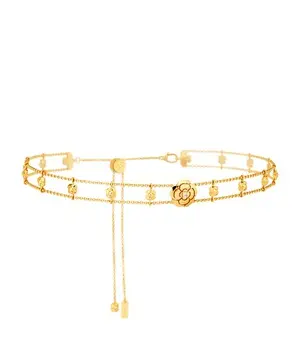 Chanel Gold And Diamond Camélia Choker - Yellow