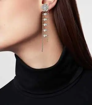 Chanel Gold And Diamond Camélia Transformable Earrings