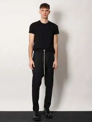 Rick Owens Drawstring Virgin Wool Trousers