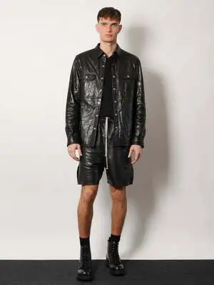 Rick Owens Leather Outershirt Jacket