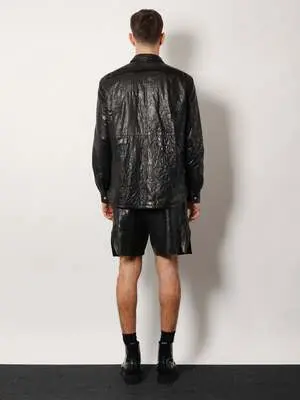 Rick Owens Leather Outershirt Jacket
