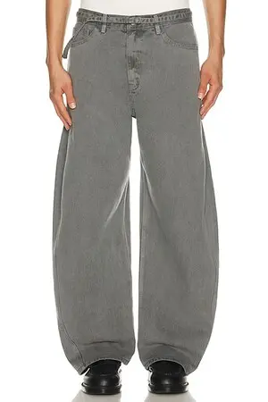 LE17SEPTEMBRE Garment Dyed Curved Jeans