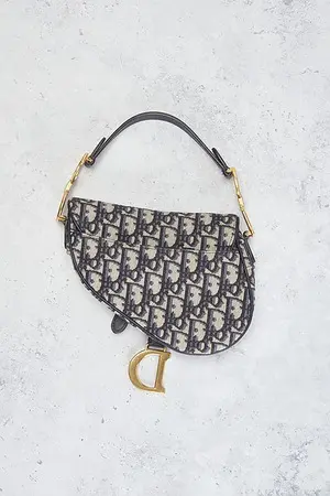 Dior Trotter Oblique Mini Saddle Bag - Blue
