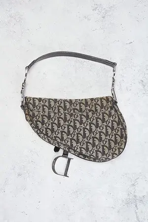 Dior Trotter Oblique Saddle Bag - Navy