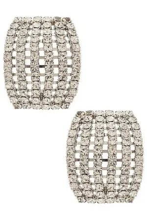 JENNIFER BEHR Kyrie Hoop Earrings - Crystal