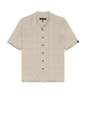 Rag & Bone Window Pane Dalton Knitted Shirt - Tan