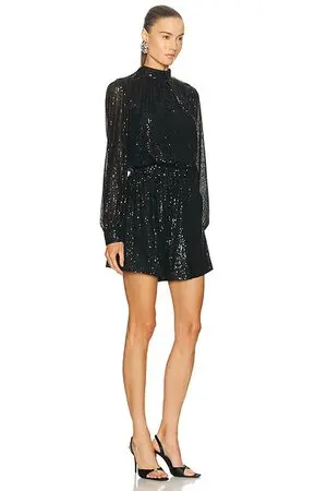 SANS FAFF Sequin Embellished Playsuit With Open Back