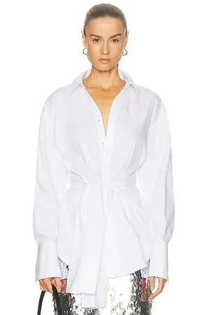 SIMONMILLER Inna Top Cotton Blend With Wrap Detail