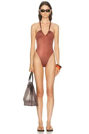 TROPIC OF C Solana One-piece Swimsuit - Chestnut