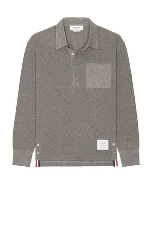 Thom Browne Rugby Polo With Bar - Medium Grey