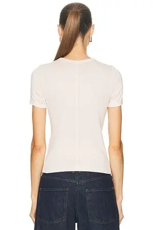 Enza Costa Supima Cotton Short Sleeve Tee - Alabaster