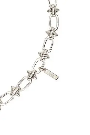 We11Done Teddy Pendant Spike Chain Necklace