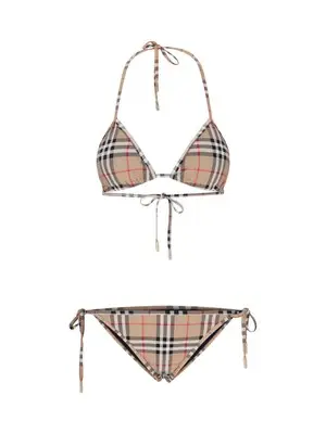 Burberry Vintage Check Bikini Set - Beige