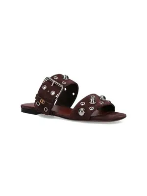 Valentino Garavani Nellcôte Studs Sandals - Brown