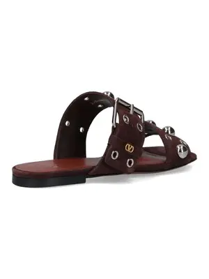Valentino Garavani Nellcôte Studs Sandals - Brown