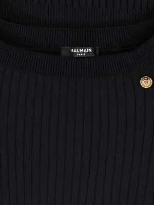 Balmain Button Detailed Sweater - Black