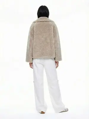 Max Mara Teddy Bear Icon Crop Coat - Beige
