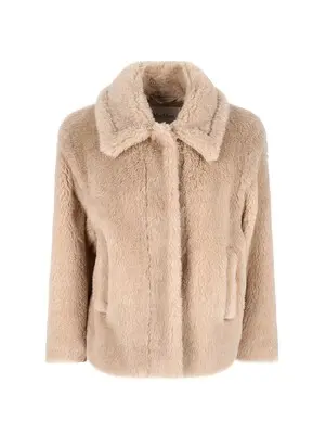 Max Mara Teddy Bear Crop Coat - Beige