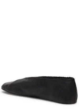THE ROW Stella Shearling-lined Leather Ballet Flats